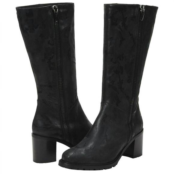 ROSS & SNOW | Shoes | New Ross Snow Rosina Heeled Boots In Black Camo ...